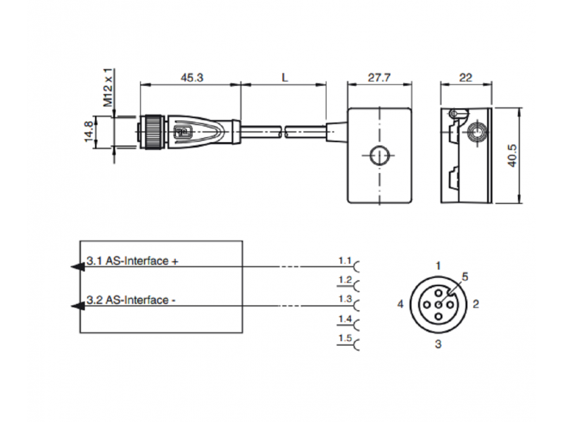 Modulo Splitter Box ASI G10 Pepperl Fuchs VAZ-T1-FK-G10-2M-PUR-V1-G 2 ...